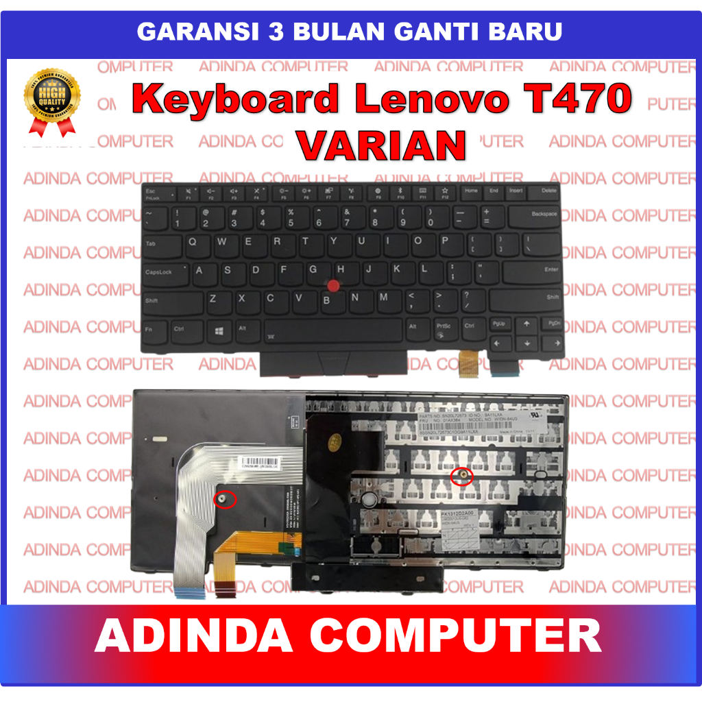 Keyboard Lenovo Thinkpad T470 T480 A475 A485 Pointer Backlight Backlite ...