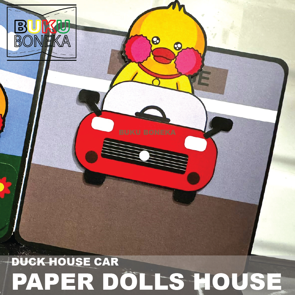 Duck House Car Paper Dolls doll book, children's educational Paper toy ...