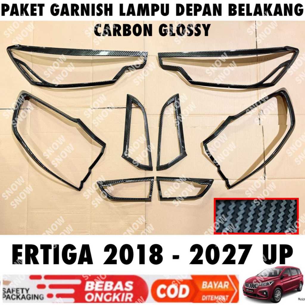HITAM All New Ertiga 2018 2024 2025 2026 2027 Black Chrome Carbon Front ...