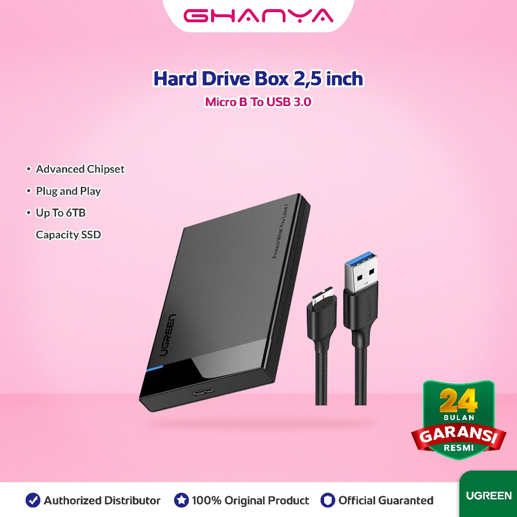 UGREEN Casing Enclosure Hard Disk External 2.5" SATA USB 3.0 30848 ...