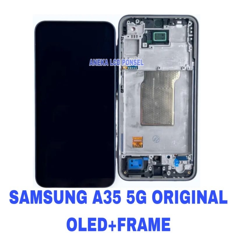 Lcd+touchscreen+frame SAMSUNG A35 5G (A356) ORIGINAL OLED FULLSET ...