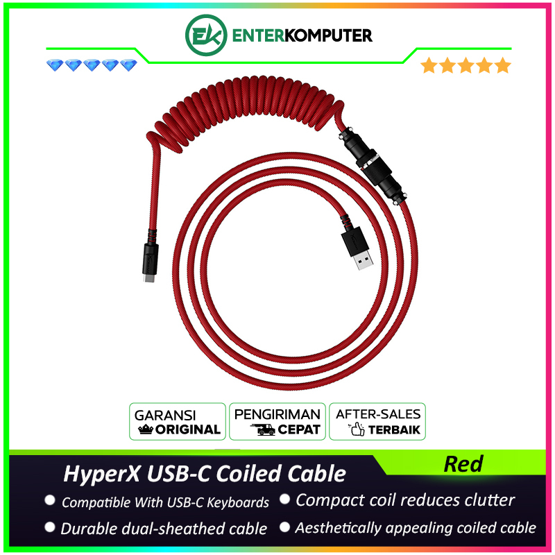 HyperX USB-C Coiled Cable - Red | Shopee Philippines