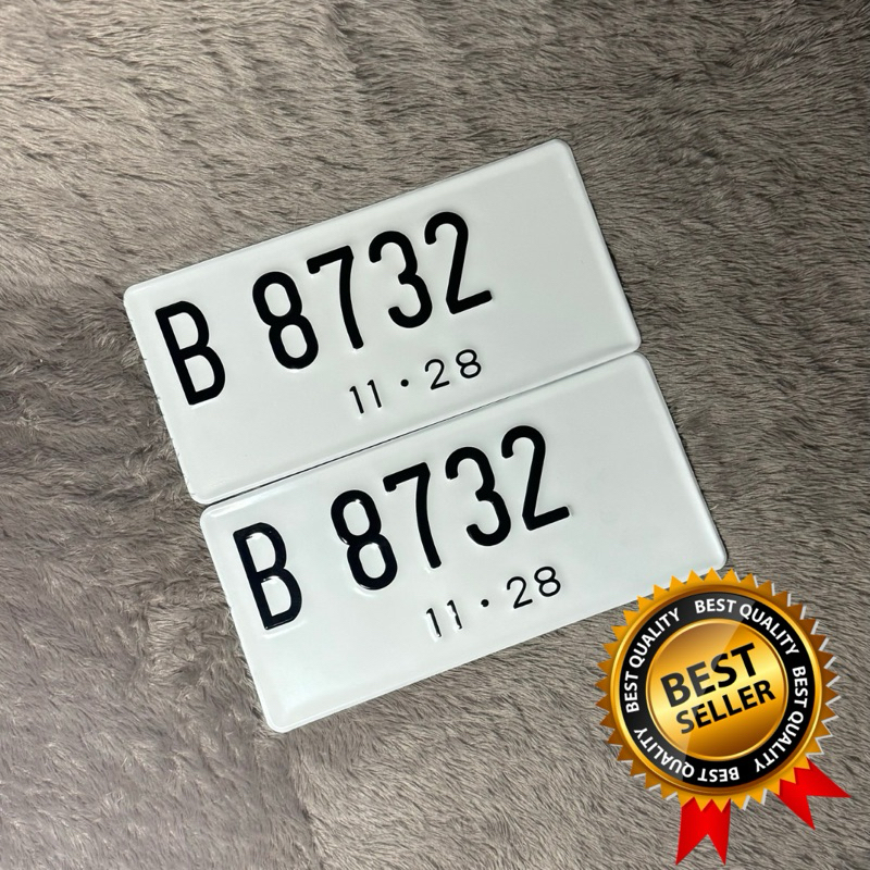 PUTIH HITAM Custom JDM Japan Car Plates Black and White Pair | Shopee ...