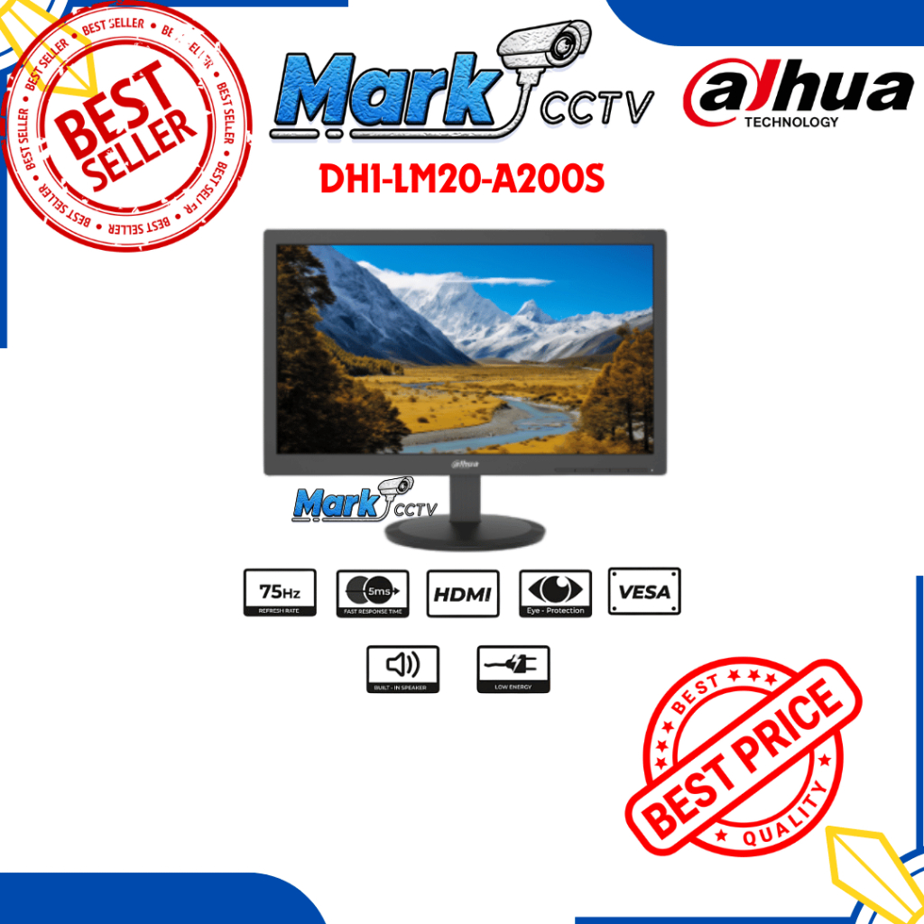 Dahua LED Monitor 75Hz DHI-LM20-A200S can be used for CCTV, Office ...