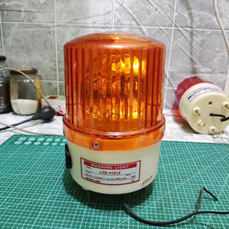 ROTARY WARNING LIGHT 220VAC 10W MODEL LTE-1121J AMBULANCE LAMP | Shopee ...