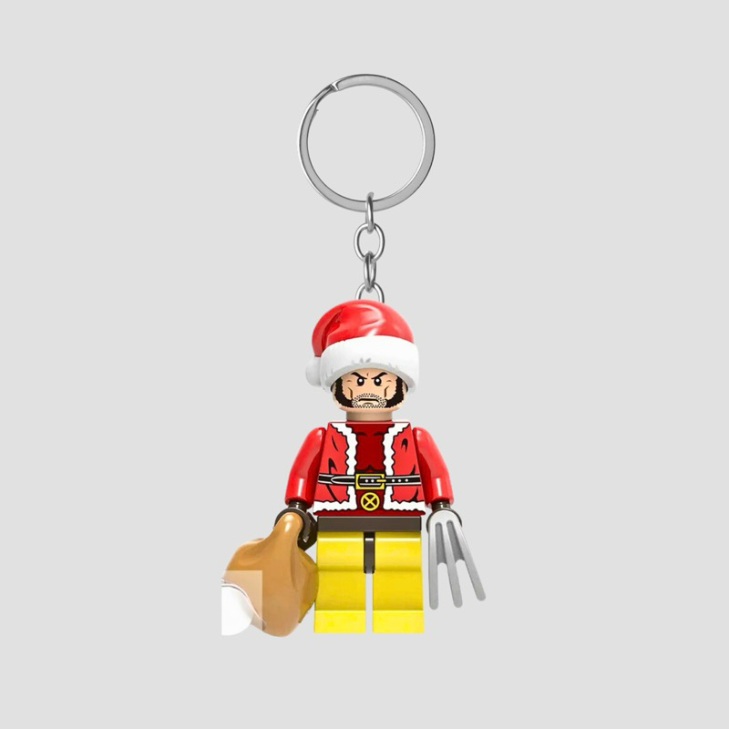 GANTUNGAN Dhis Project LEGO Minifigure Santa Wolverine Christmas Marvel ...