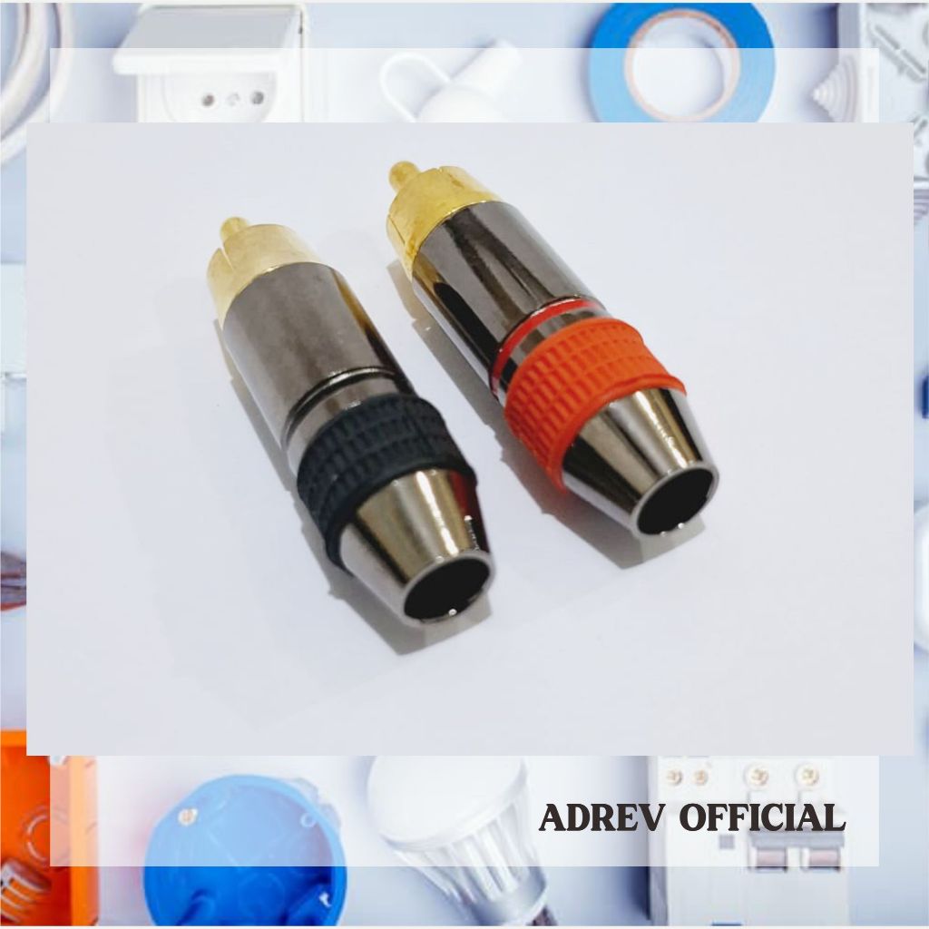 A pair of Black Metal and Gold Metal RCA Jacks, Metal RCA Jacks | Shopee Philippines