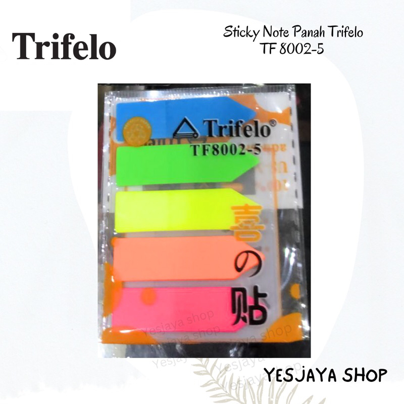 {1 Pc} Sticky Note Arrow Trifelo Tf 8002-5 5 Colors / Trifelo Arrow ...