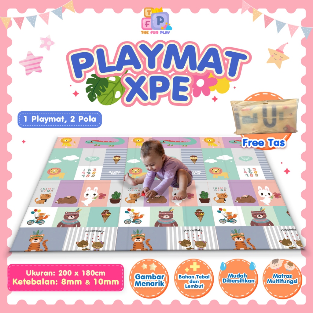 Thefunplay Playmat XPE WITH BAG Children's Playmat Play Playmat [Get BAG] | Shopee Philippines