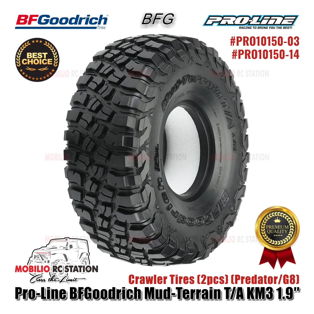 Pro-line BFGoodrich Mud-Terrain T/A KM3 1.9′′ Tires Predator G8 ...