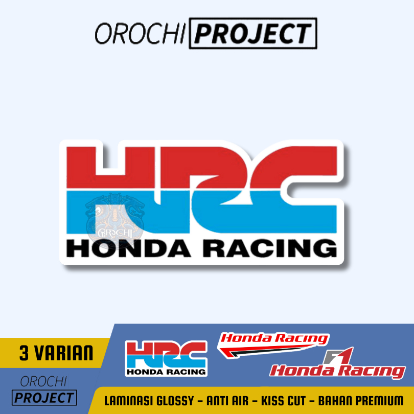 Sticker Brand Logo HRC HONDA RACING CLUB Vinyl Glossy Waterproof HP ...