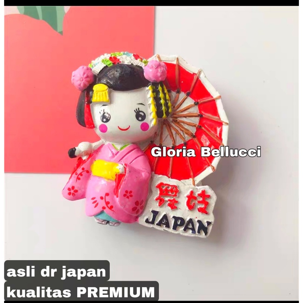 Japanese geisha souvenirs, Japanese fridge magnets, Japanese kokeshi ...