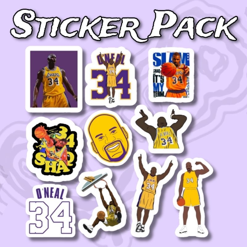 Nba Shaq Pack Sticker contains 10 waterproof vinyl | Shopee Philippines