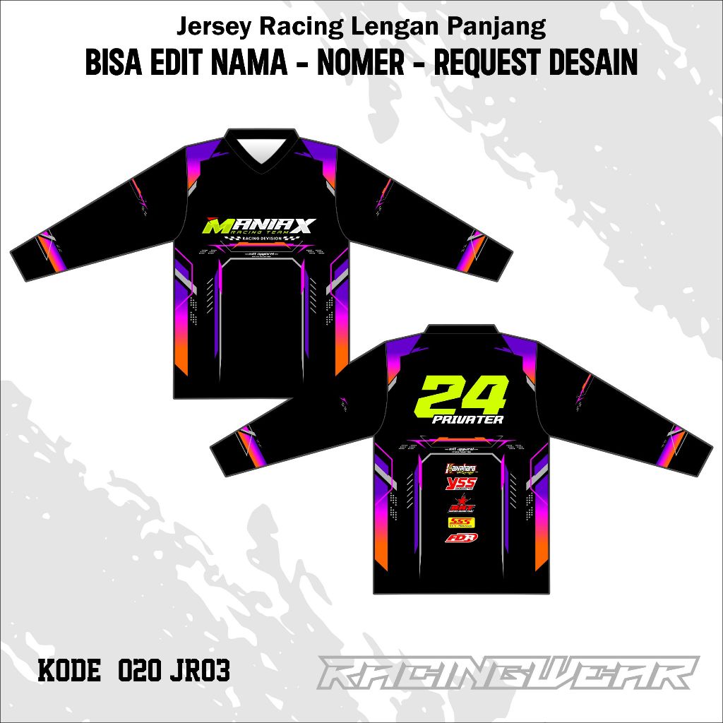 Racing Jersey Full Printing Custom Racing Jersey Full Design Motif Can ...