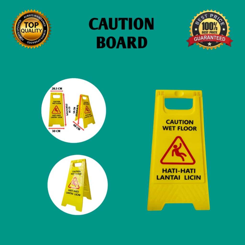 Warning Sign Floor Wet Floor Warning Board Slippery Wet Floor Caution ...