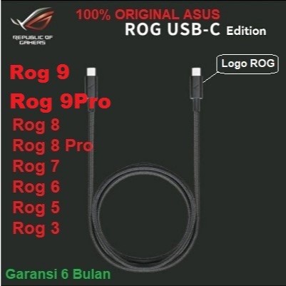 Asus Rog Phone 8 Pro Rog 8 Rog8 Rog Phone 9 Rog9 Rog 9 HyperCharge Data Cable Original | Shopee ...