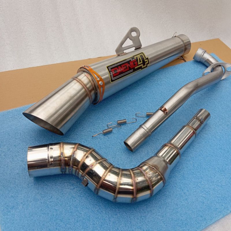 Daeng sai4 Stainless Open Pipe xrm125 wave125 fury125 raider j smash ...