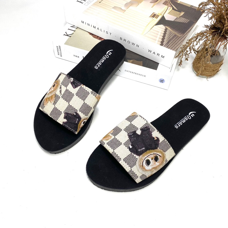Latest 2025 Contemporary Labubu Catur Slides for Adult Women's Flat ...
