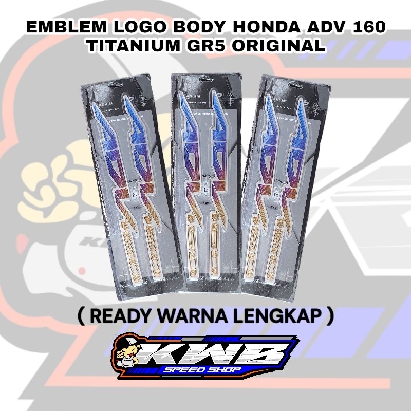 Original honda adv 150 titanium gr5 body logo emblem complete color adv ...