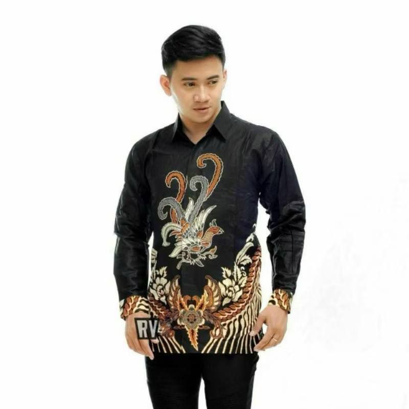 KEMEJA MODERN MEN'S LONG-SLEEVED BATIK SHIRT WITH PUTRIMALU MOTIF ...