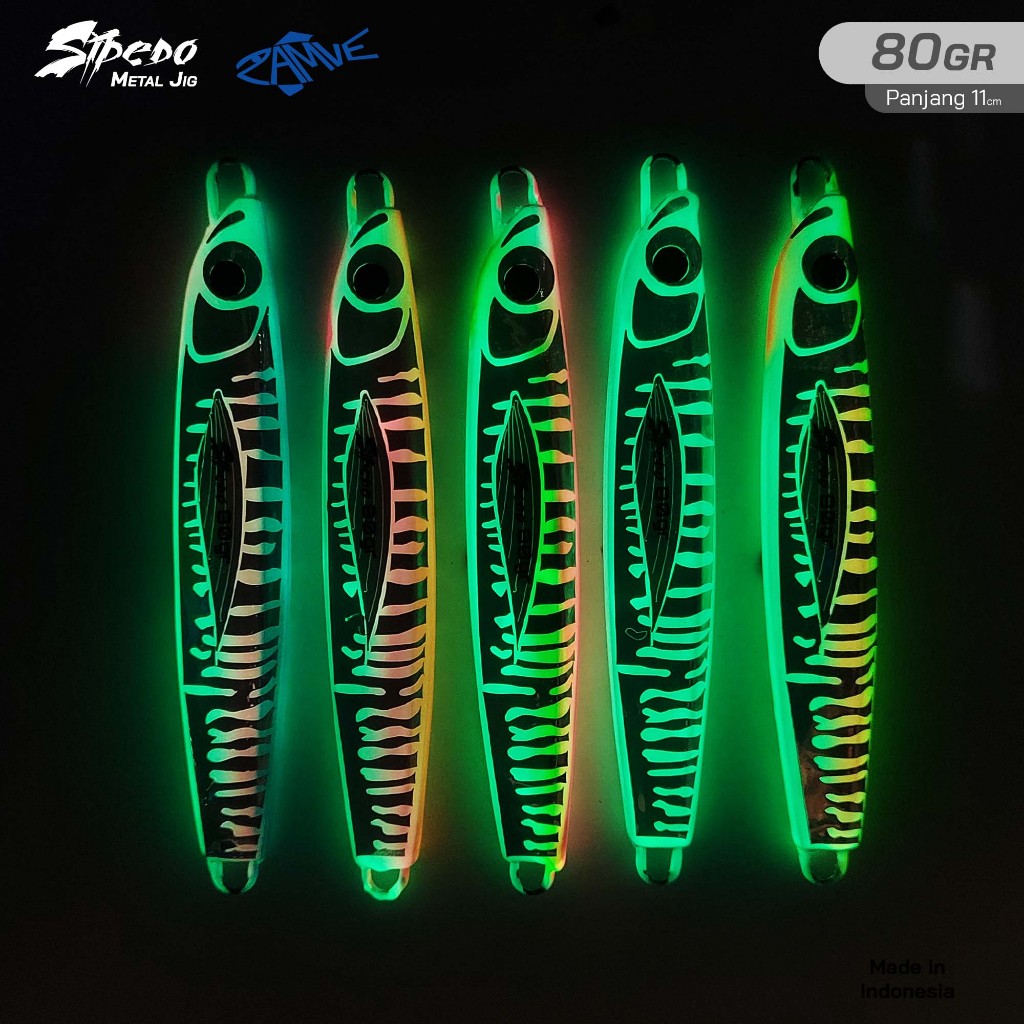 Metal Jig FULL GID Zamve Sipedo Pattern 80Gr Metal Jig 80Gr Metal Jig ...