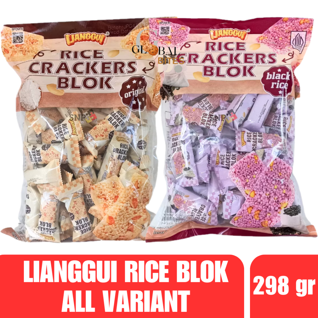 Lianggui Rice Crackers Original Flavor Rice Crackers Snack Block Black ...