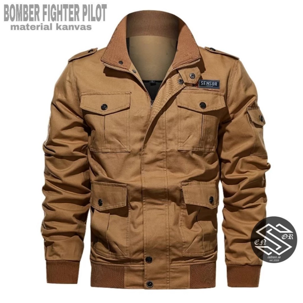 SIXTEEN - Men's Classic Flight Bomber Jacket Figther Pilot Military ...