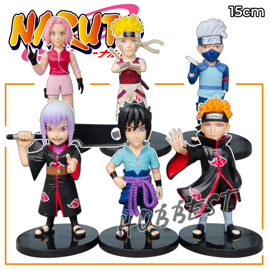 Naruto Action Figure set - Miniature Cake Topper Display Toy Sasuke ...