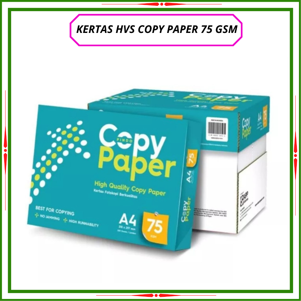Copy Paper HVS A4 Paper 75 gr 1 RIM 500 Sheets | Shopee Philippines