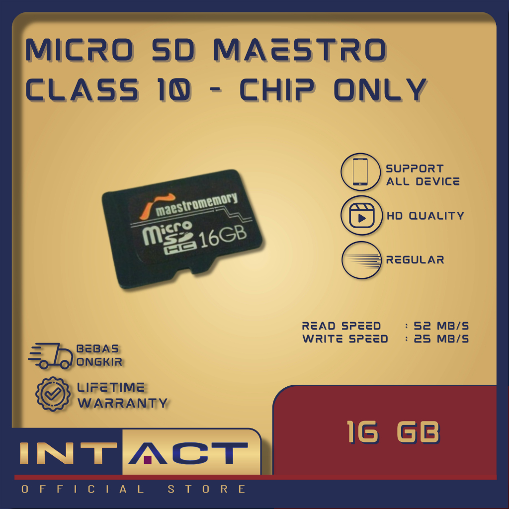 MicroSD Maestro 16GB Class 10 Chip Only (Without Packaging) | Shopee ...