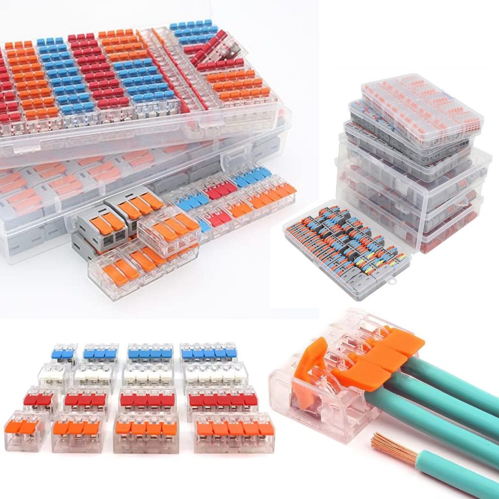 100pcs Electrical Terminal Block Connector Box Electrical Lever Wire ...