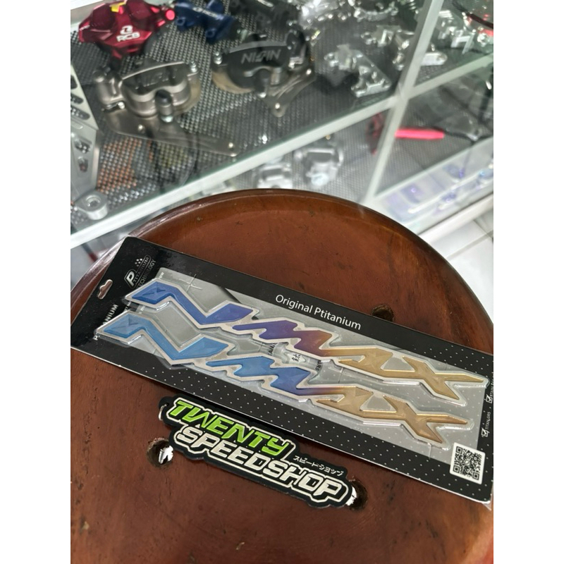 Original TITANIUM YAMAHA NMAX MOTORCYCLE BODY embossed LOGO EMBLEM ...