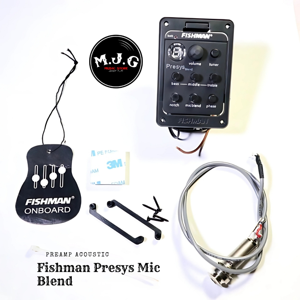Preamp pickup EQ spool equalizer acoustic guitar fishman presys mic blend | Shopee Philippines