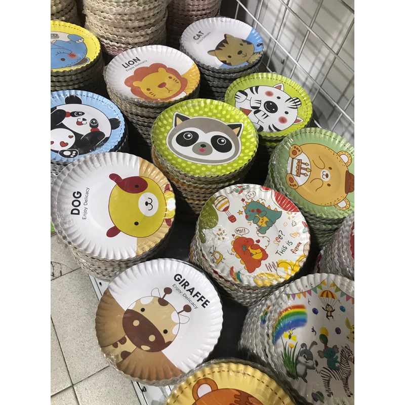 Small MOTIF PAPER PLATES / BIRTHDAY PAPER PLATES | Shopee Philippines