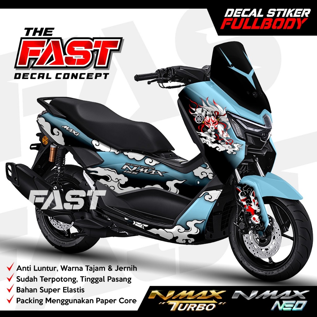 Nmax Turbo-Neo Full Body Sticker Decal Latest Simple Cool Motif Nmax ...