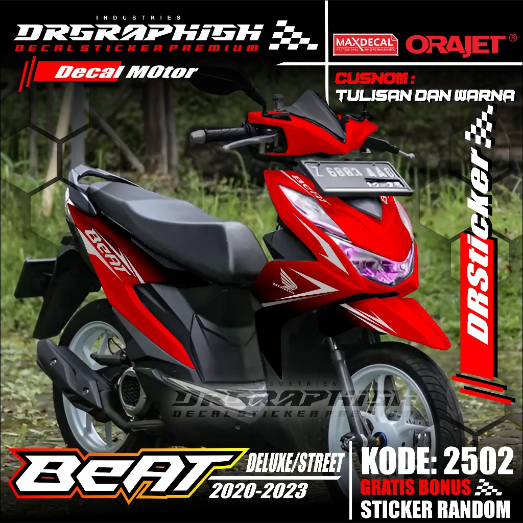 Honda Beat Deluxe Full Body Motorcycle Sticker 2020 2021 2022 2023 ...