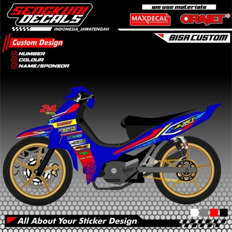 Striping Sticker Decal Raod Race Motorcycle Yamaha Jupiter Z Burhan Owl ...