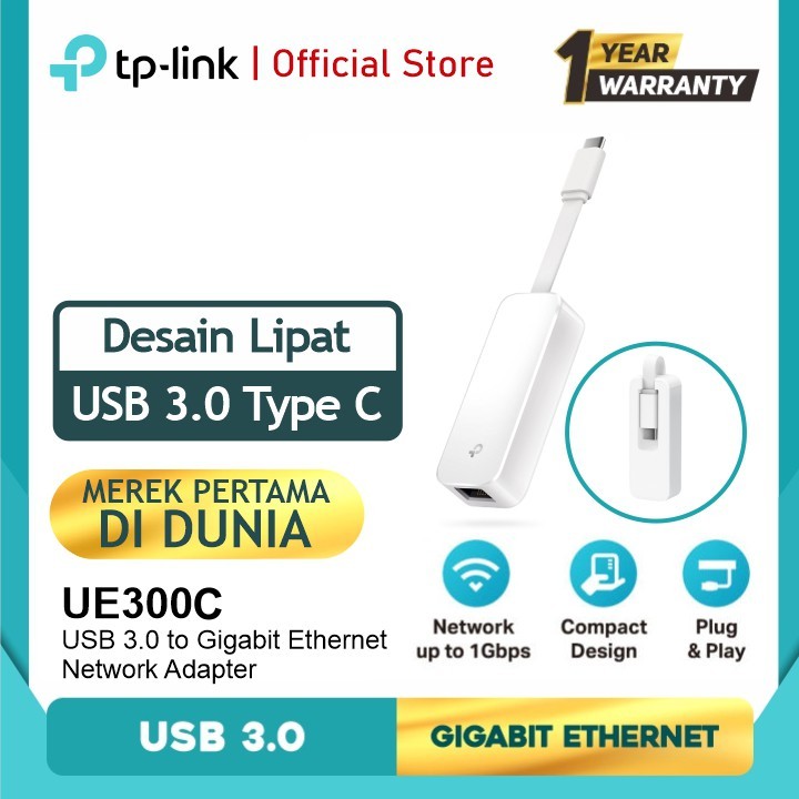 Tp-link UE300C USB Type-C to RJ45 Gigabit Ethernet Network Adapter ...