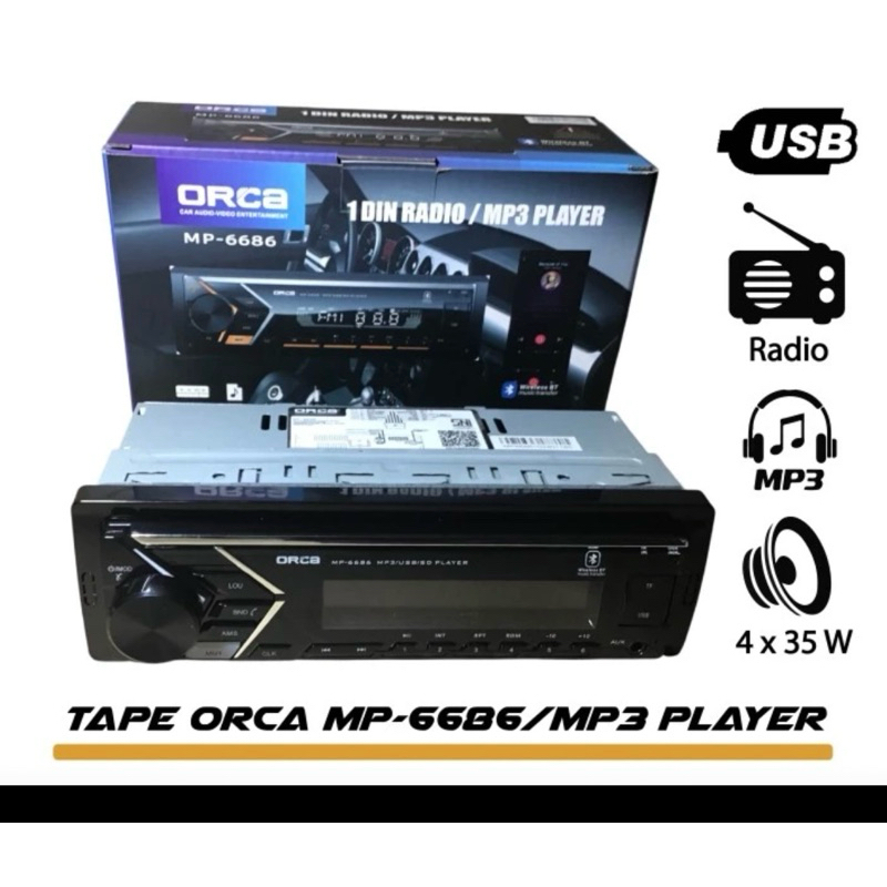 Single din ORCA USB Bluetooth Tape | Shopee Philippines