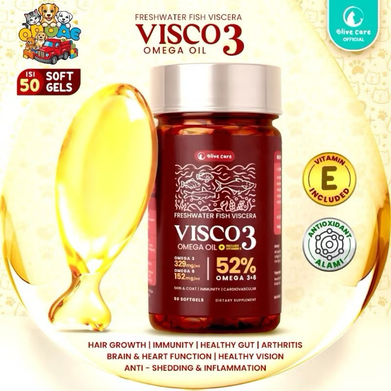 Visco3 Olive Care Omega Fish Oil Contains Omega 3 and Omega 6 Visco 3 ...