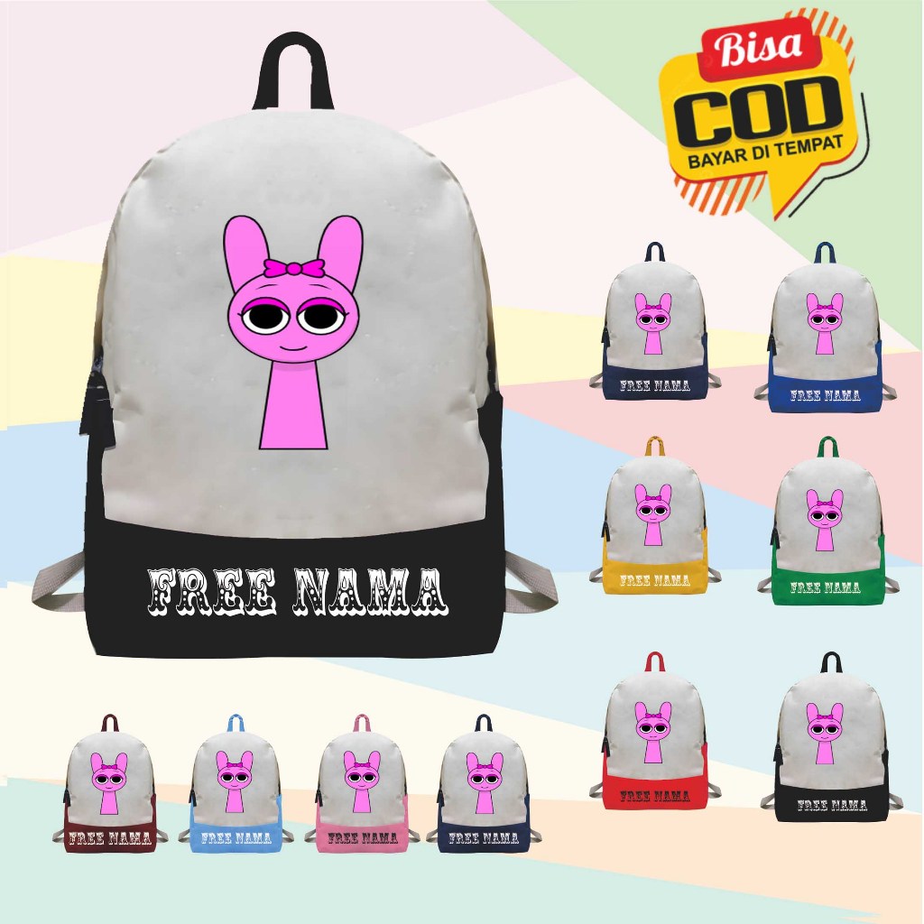 Children's BACKPACK INCREDIBOX CHILDREN'S SCHOOL BAG SPRUNKI PINKY ...