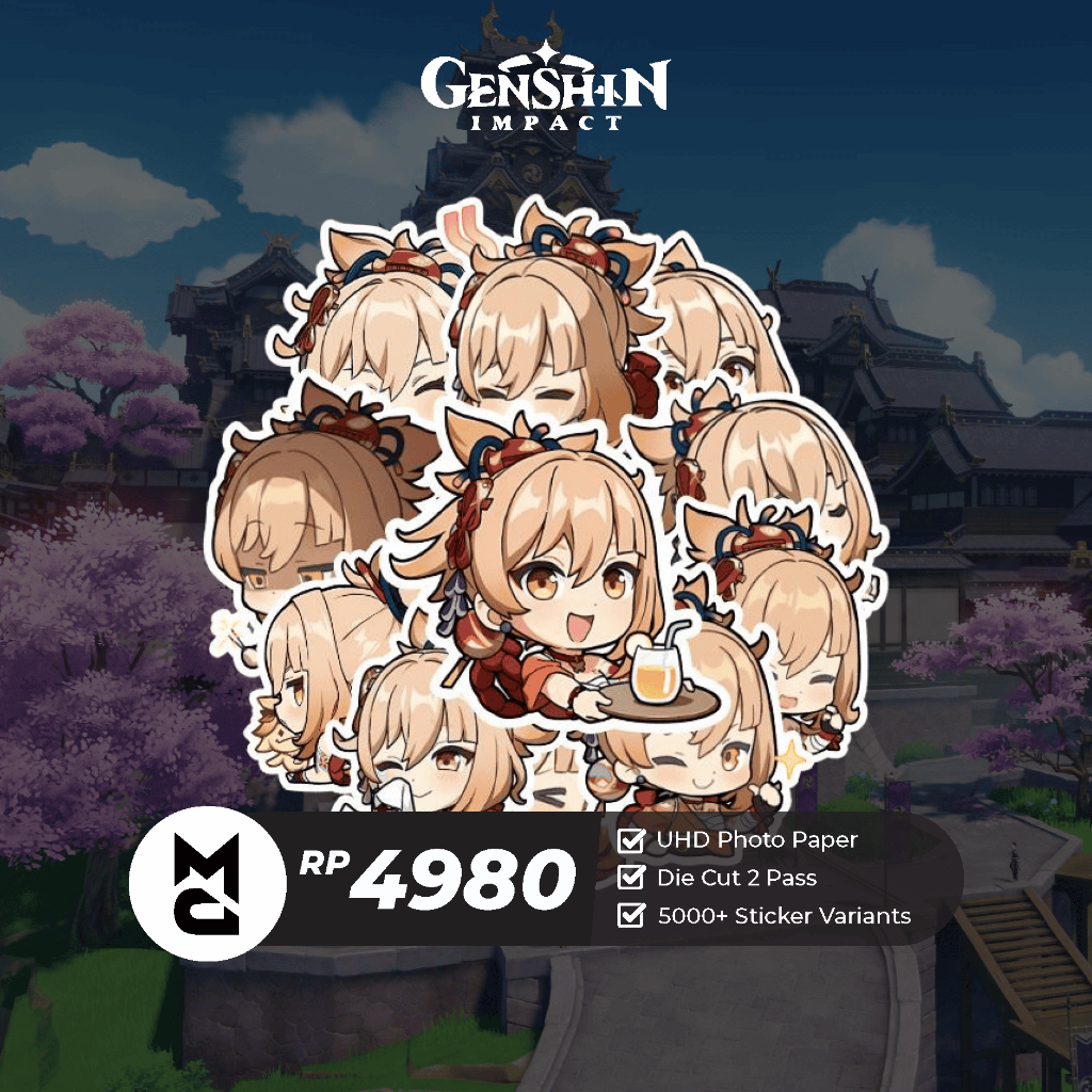 HP Genshin Impact Yoimiya Sticker Cute Aesthetic Anime Sticker Cell ...