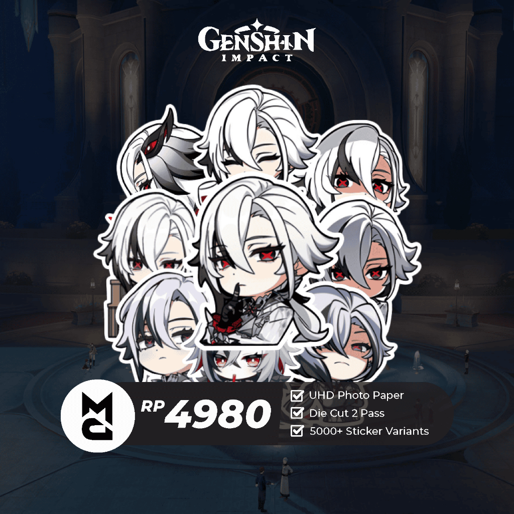 HP Genshin Impact Arlecchino Sticker Cute Aesthetic Anime Sticker Cell ...