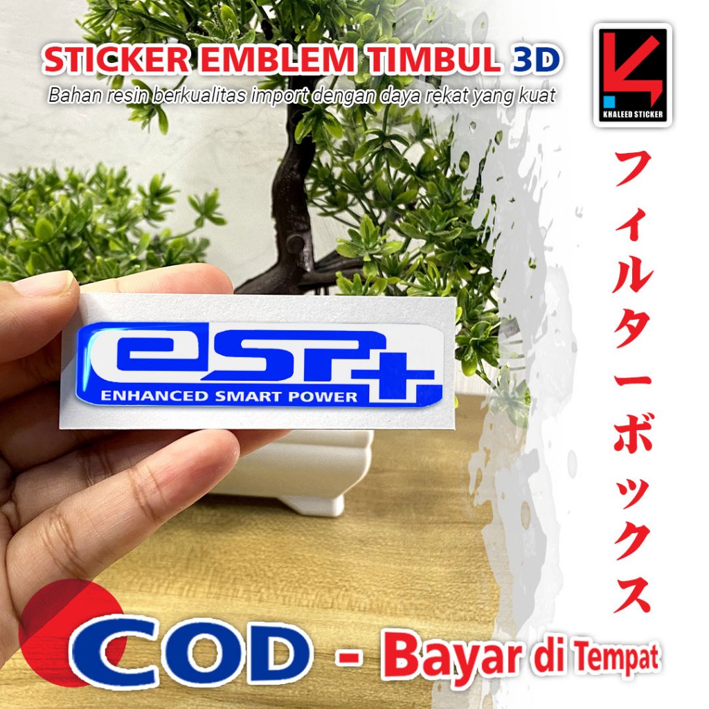 Esp EMBLEM BLUE+ TIMBUL MOTORCYCLE STICKER ESP BOX FILTER 3D EMBLEM ...
