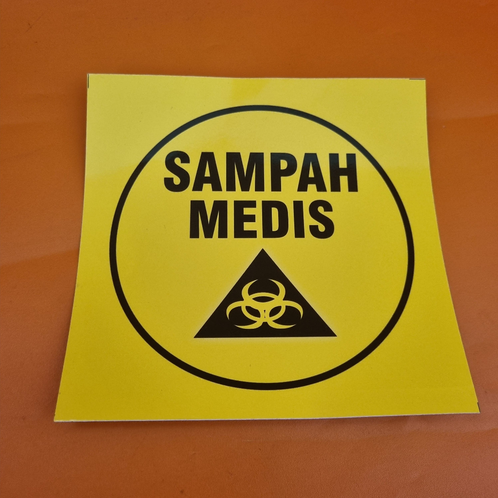 Vinyil Medical Waste Stickers / Medical Trash Can Stickers / Glossy ...