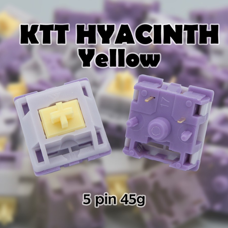 Lubed Content KTT Hyacinth Yellow Switch 5 Pin Linear PCB Mount | Shopee Philippines