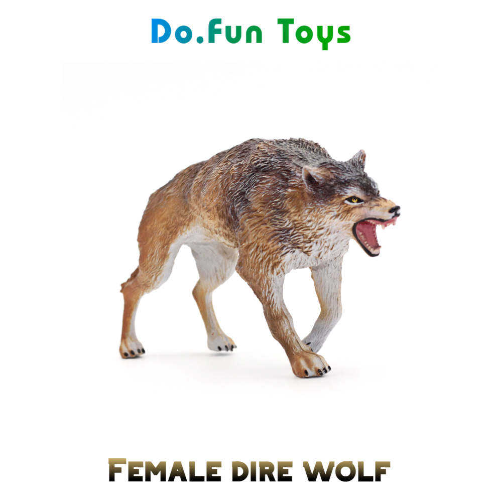Prehistoric Animals Figurines | FEMALE DIRE WOLF / Miniature FEMALE ...