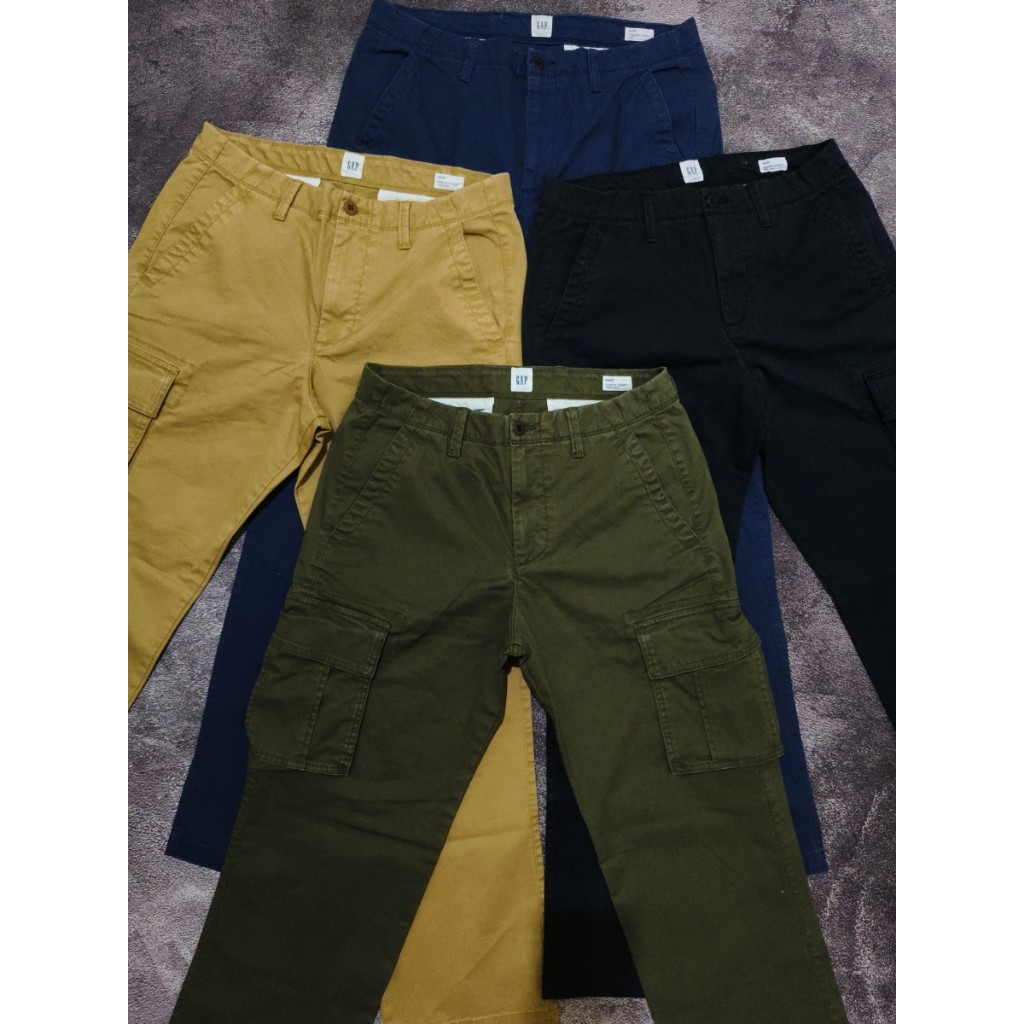 Gap Essential Straight Men's Long Cargo Pants | Shopee Philippines