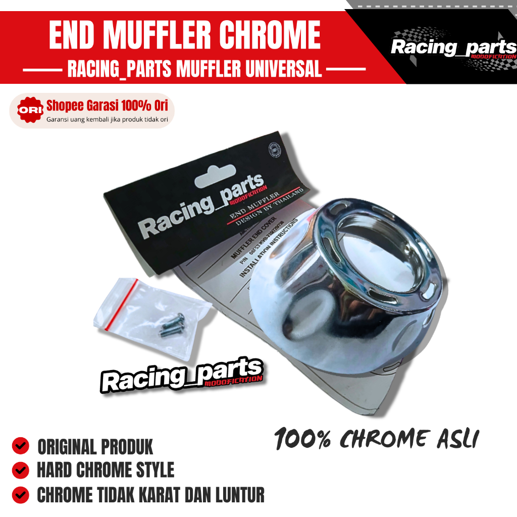 End Muffler end cup Chrome Exhaust Muzzle vario125 150 Pcx original ...