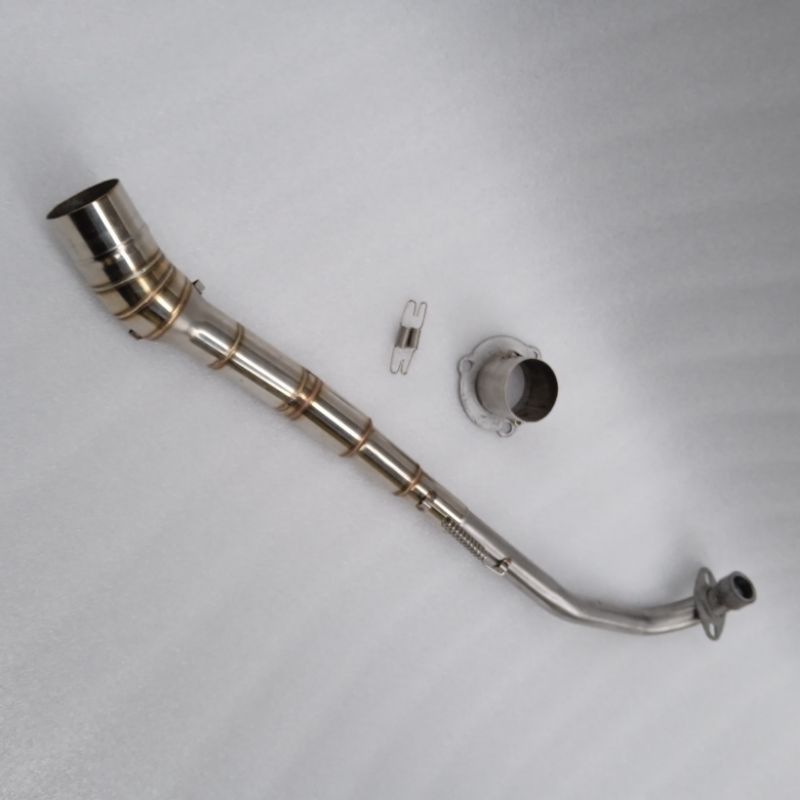 (Highmount) Stainless steel pipe 51mm big elbow for xrm 125 wave 125 ...